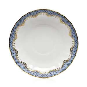 HEREND Fishscale Canton Saucer - Light Blue
