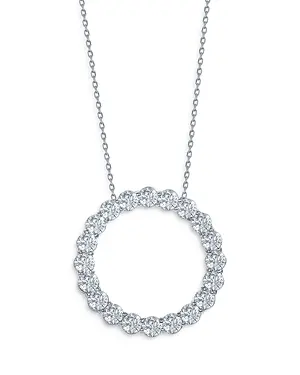 Bloomingdale'S Diamond Circle Pendant Necklace In 14k Gold - White