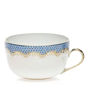 HEREND Fishscale Canton Cup - Light Blue