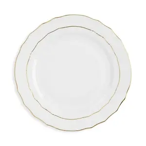 HEREND Golden Edge Dinner Plate - White
