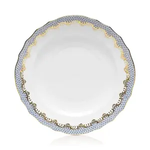 HEREND Fishscale Salad Plate - Light Blue