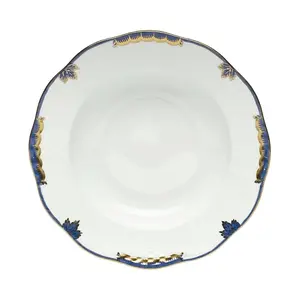 HEREND Princess Victoria 8 Rim Soup - Blue