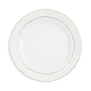 HEREND Golden Edge Service Plate - White/gold