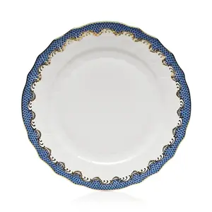 HEREND Fish Scale Dessert Plate Blue