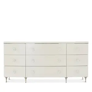 BERNHARDT Silhouette 9 Drawer Dresser - Eggshell
