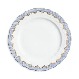HEREND Fish Scale Serving Plate - Light Blue
