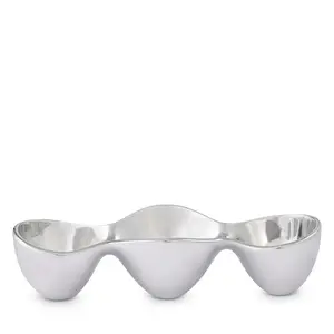NAMBE Triple Condiment Serving Dish - Silver