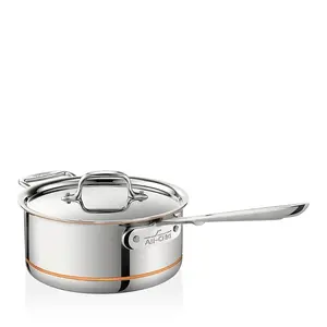 ALL-CLAD Copper Core 3-quart Covered Saucepan - Silver/copper