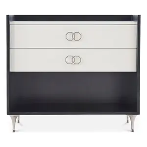 BERNHARDT Silhouette 2 Drawer Nightstand - Eggshell
