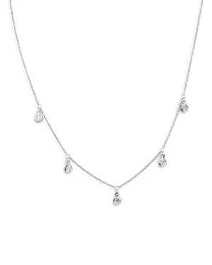BLOOMINGDALE'S Diamond Droplet Station Necklace In 14K Gold, 0.30 Tcw