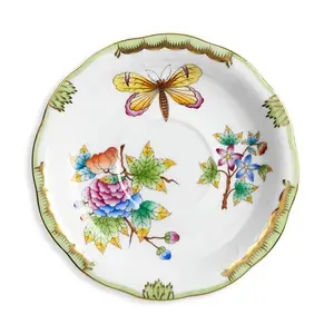 HEREND Queen Victoria Tea Saucer - Multi-color