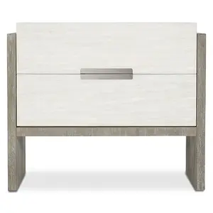 BERNHARDT Foundations 2 Drawer Nightstand - White/light Wood