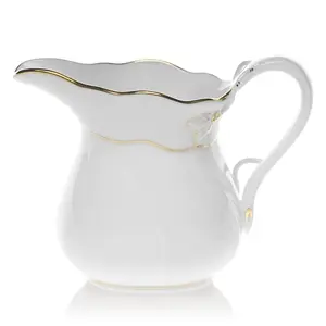 HEREND Golden Edge Creamer - White/gold