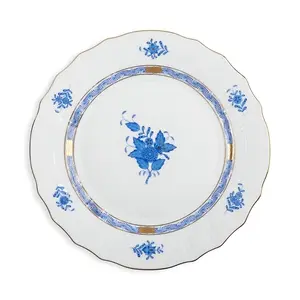 HEREND Chinese Bouquet Dinner Plate - Blue