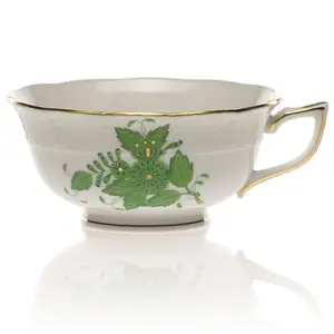 HEREND Chinese Bouquet Teacup - Green