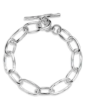 Ippolita Classico Faceted Oval Link Bracelet - Silver