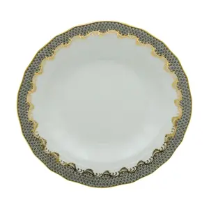 HEREND Fishscale Soup Plate - Blue