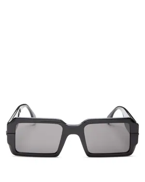 Fendi Fendigraphy Rectangular Sunglasses, 52mm - Black/gray Solid