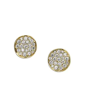 Ippolita 18k Yellow Gold Diamond Stud Earrings - White/gold