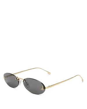 Fendi Rimless Round Sunglasses - Sengld/smk