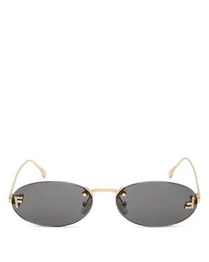 Fendi Rimless Round Sunglasses - Sengld/smk