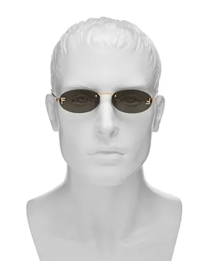 Fendi Rimless Round Sunglasses - Sengld/smk