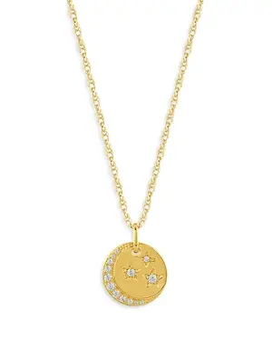 Bloomingdale'S Diamond Celestial Disc Pendant Necklace - Gold