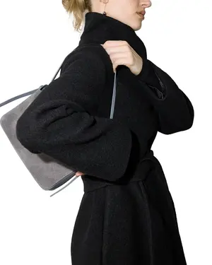 Whistles Morgan Wool Funnel Wrap Coat - Black