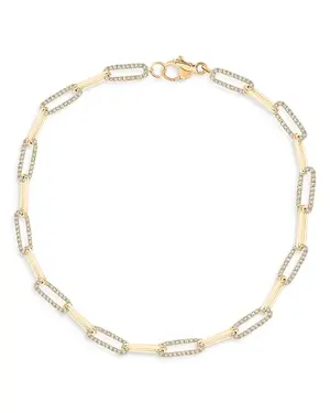 Bloomingdale'S Diamond Link Bracelet In 14k Yellow - Gold