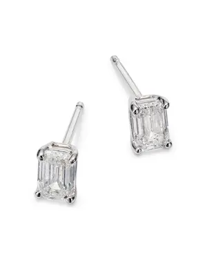 Bloomingdale'S Diamond Emerald-cut Stud Earrings, 0.50 Tcw