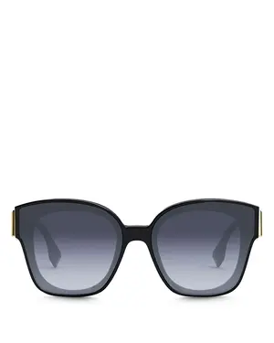 Fendi First Square Sunglasses, 63mm - Black/blue Gradient