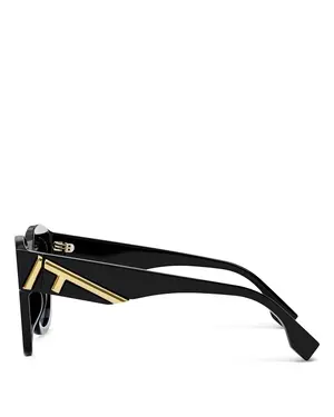 Fendi First Square Sunglasses, 63mm - Black/blue Gradient