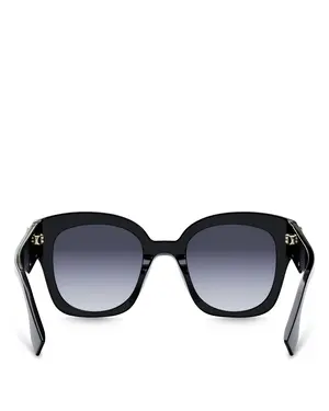 Fendi First Square Sunglasses, 63mm - Black/blue Gradient
