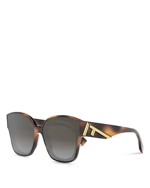Fendi Fendi First Square Sunglasses, 63mm Havana/brown Grey