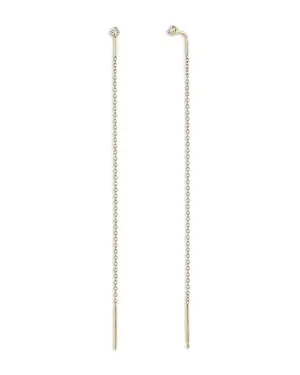 Zoe Chicco 14k Yellow Diamond Threader Earrings - Gold