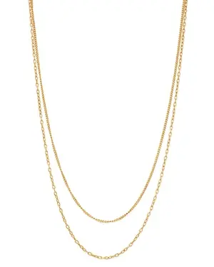ZOE CHICCO Zoe Chicco 14k Yellow Gold Double Chain Necklace
