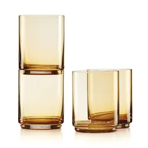 LENOX Tuscany Classics Stackables Tall Glasses, Set Of 4 - Amber