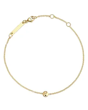 Zoe Chicco 14k Yellow Diamond Yin Yang Charm Bracelet - Gold