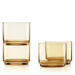 LENOX Tuscany Classics Stackables Short Glasses, Set Of 4 - Amber