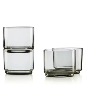 LENOX Tuscany Classics Stackables Short Glasses, Set Of 4 - Smoke