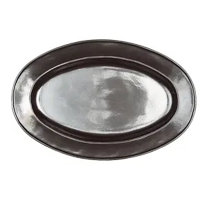 JULISKA Stoneware 15 Oval Platter - Pewter