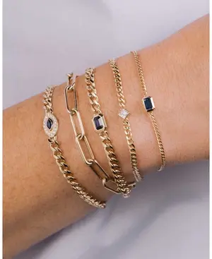 Zoe Chicco 14k Yellow Paperclip Link Bracelet
