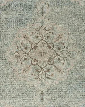 LR HOME Imperial Lagoon Medallion Area Rug, 60 X 93