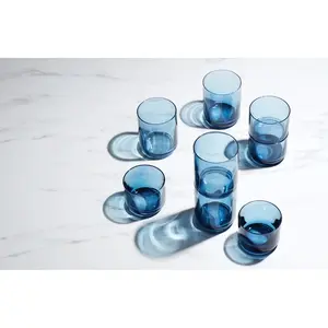 LENOX Tuscany Classics Stackable Short Glasses, Set Of 4 - Blue