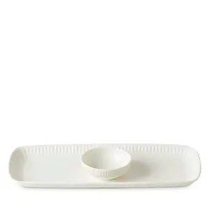 LENOX Profile Serving Tray & Dip Bowl Set - White