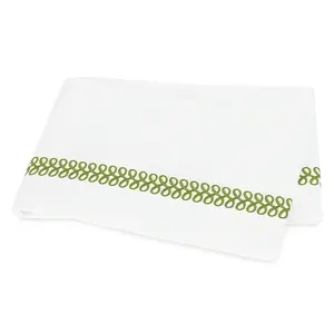 MATOUK Astor Braid Flat Sheet, Full/queen - Grass