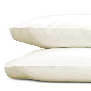 MATOUK Positano Hemstitch Wrinkle Free Standard Pillowcase, Pair Ivory
