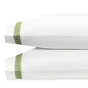 MATOUK Astor Braid King Pillowcase, Pair - Grass