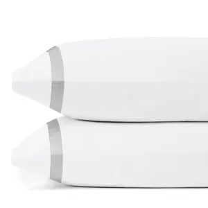 MATOUK Lowell King Pillowcase, Pair Silver