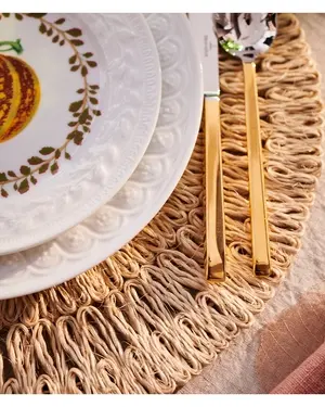 JULISKA Straw Loop Round Placemat - Natural